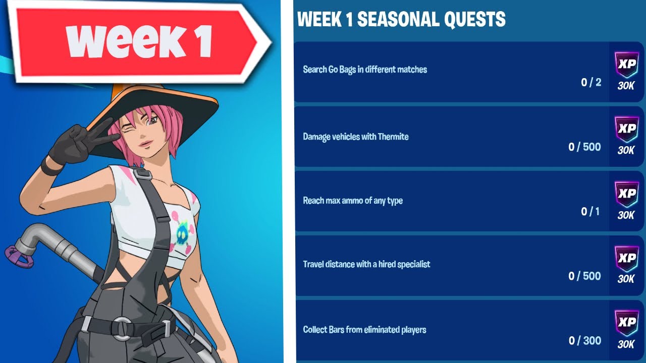 How to complete the week 1 quests in Fortnite Chapter 6 Season ...