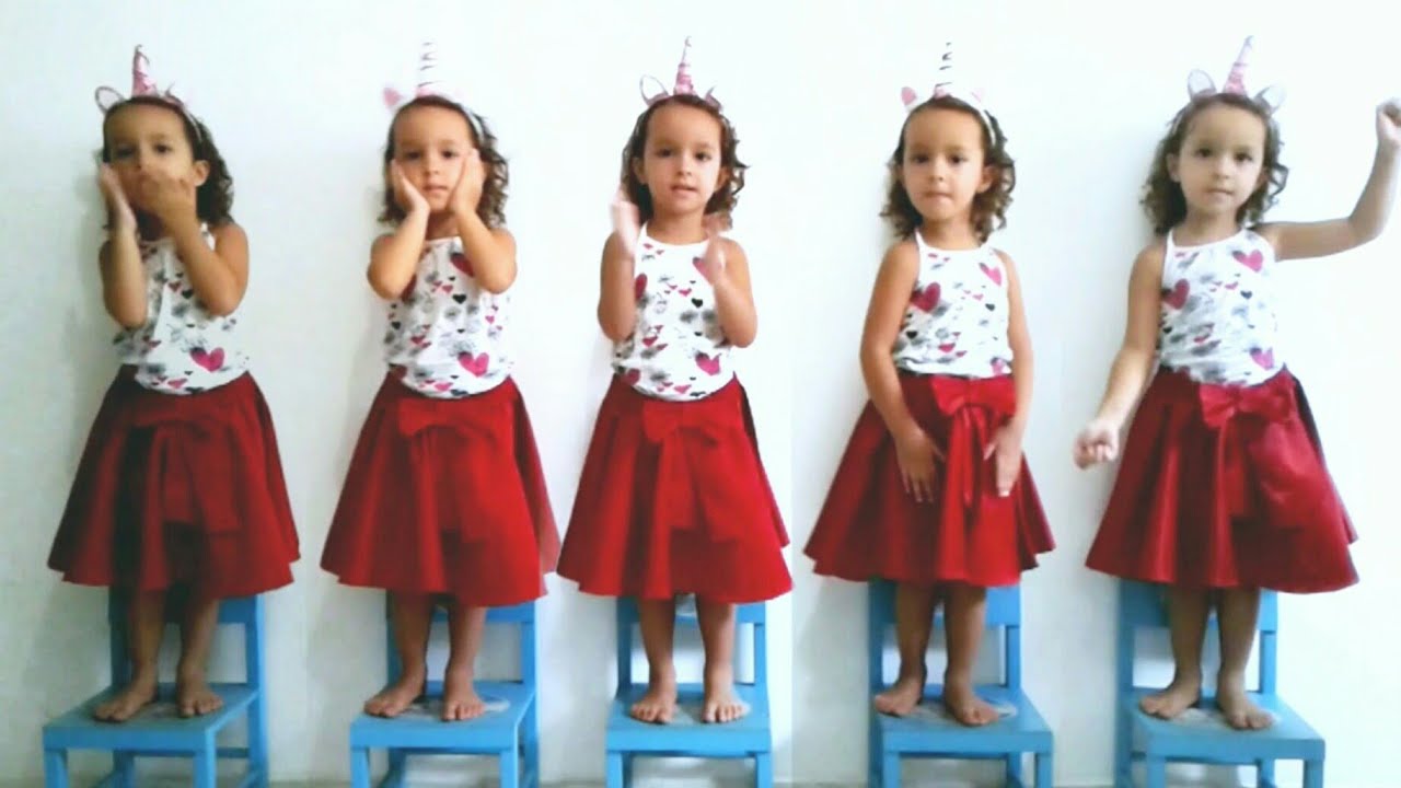 FUI CLONADA - Five little babies jumping on the bed song, 5 bebêzinhos ...