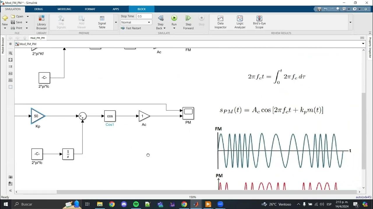 Modulación FM y PM en Simulink - YouTube