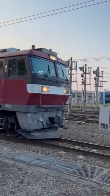 EH500-5 金太郎 3056レ 機関車交換移動 2025/5/28 青森信号所 #eh500金太郎 - YouTube