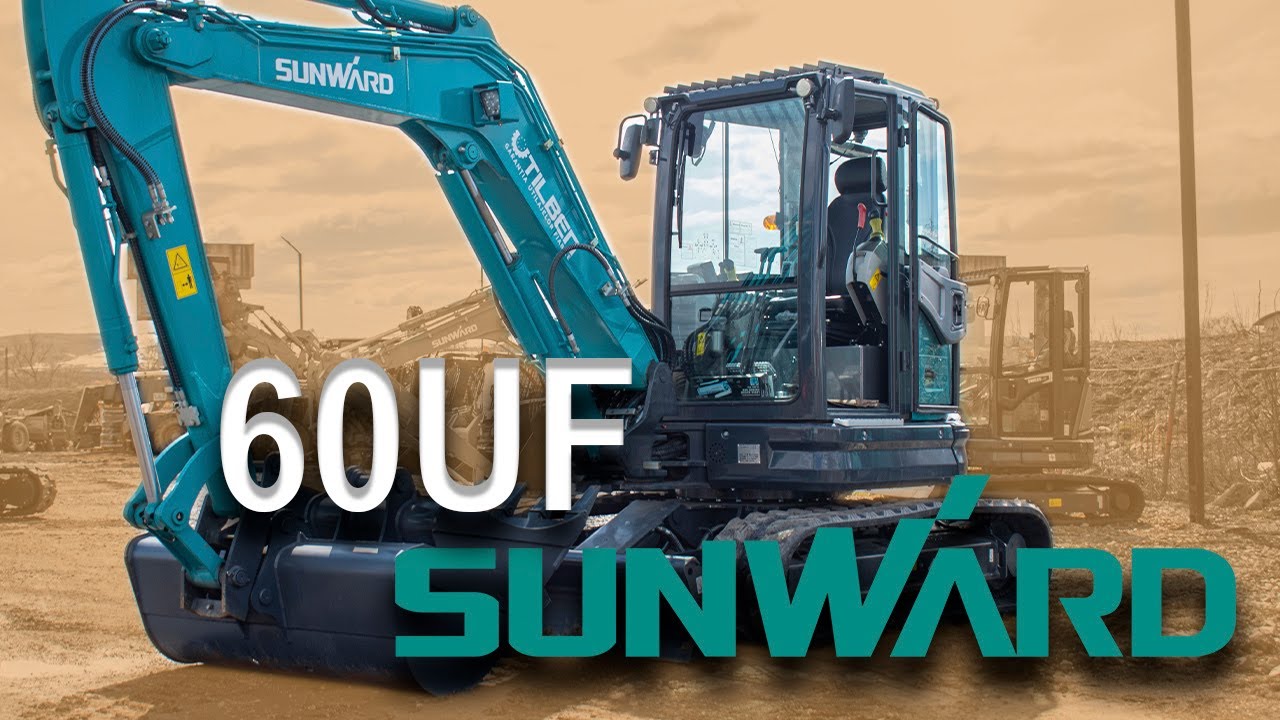 Midiexcavator Nou Sunward SWE 60 UF - YouTube