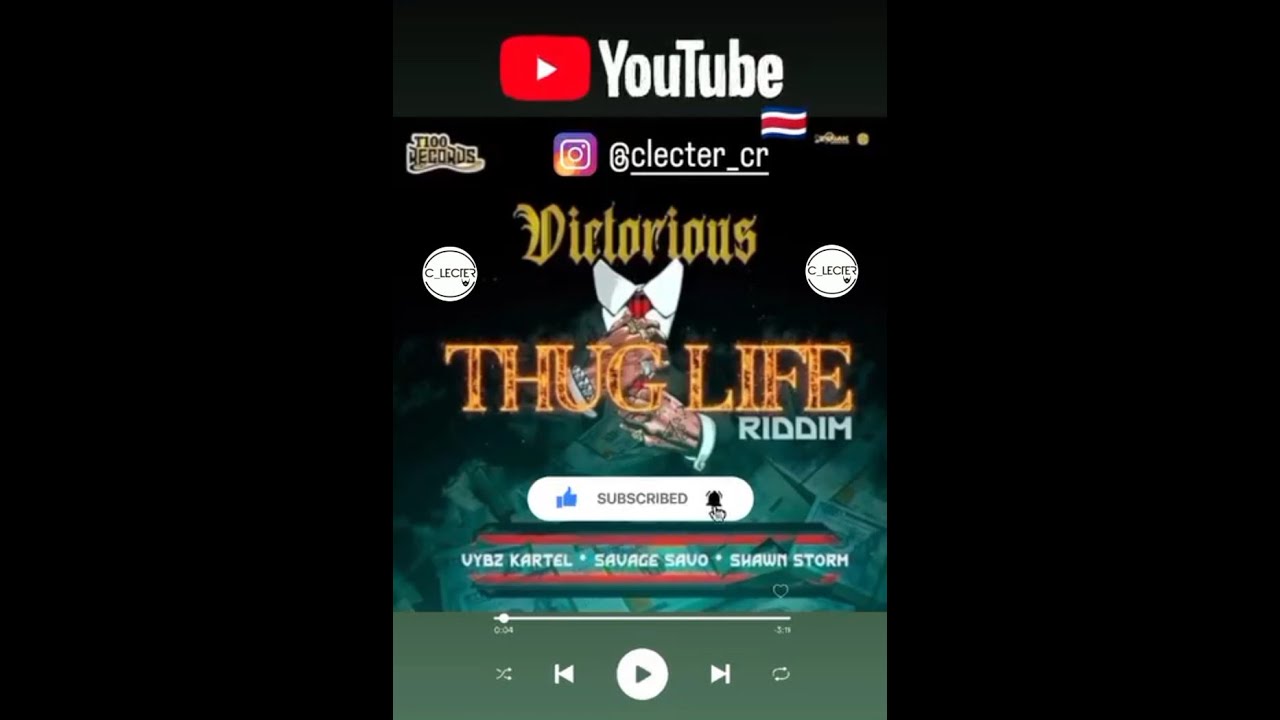 Victorious Thug Life Riddim Mix (2023) {T100 Records} By C_Lecter - YouTube Music