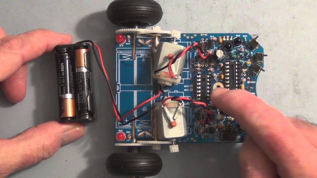 Asuro Robot Kit Power Up and Self Test - YouTube