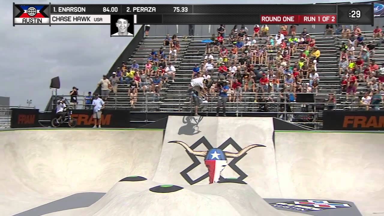 Chase Hawk qualifies first in BMX Park - YouTube