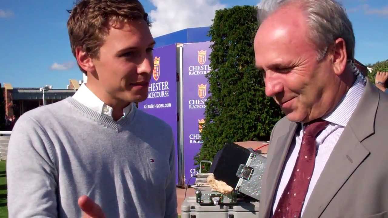 Oli Bell from Racing UK with Racecourse Commentator Stephen Wundke ...