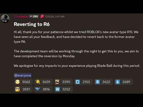 Blade Ball Reverted Back To R6..