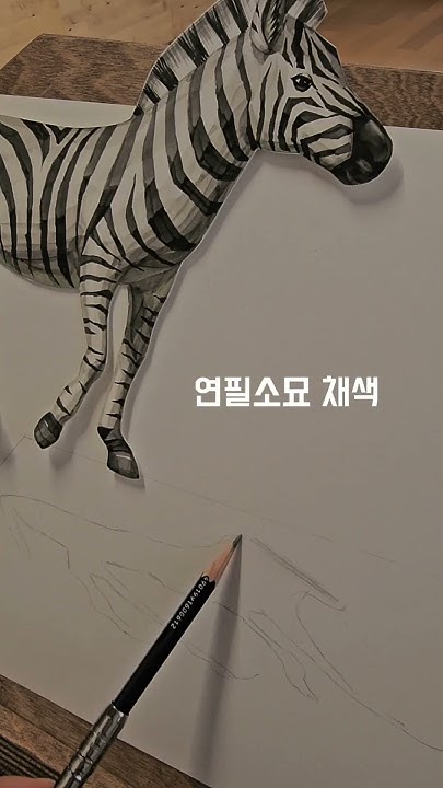 #3d드로잉#얼룩말#얼룩말그리기#얼룩말수채화#동물그리기#3d drawing - YouTube