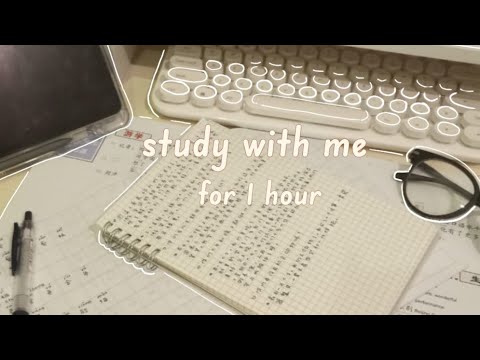 1 HOUR STUDY WITH ME📑/real sound/ day 1👊🏻 - YouTube