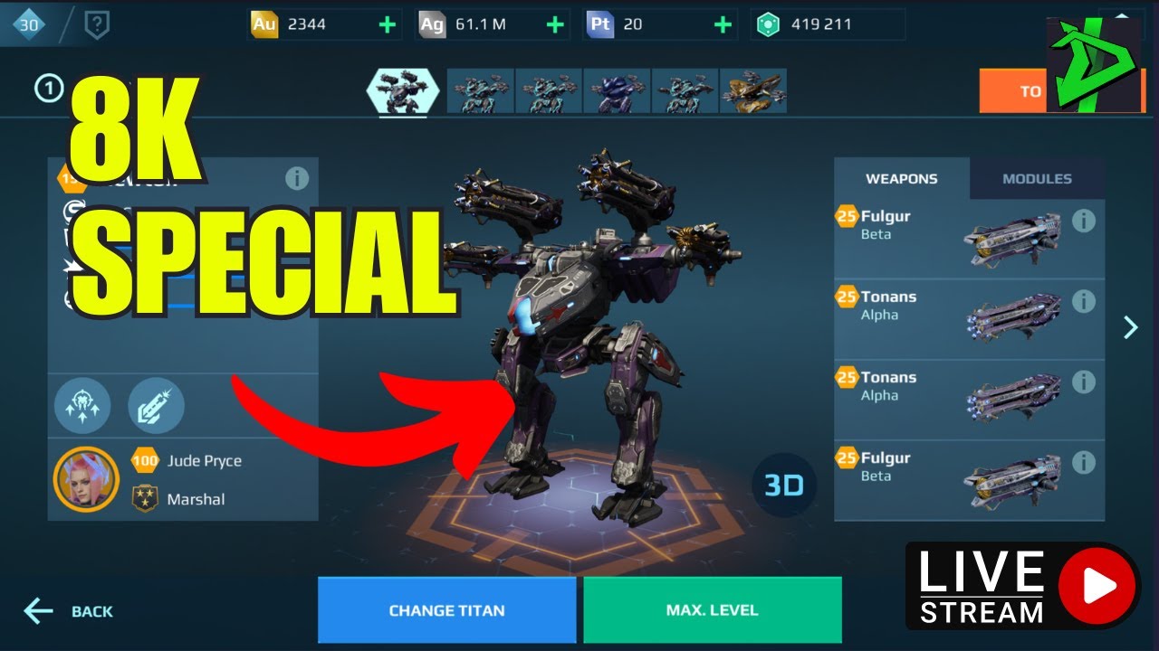 8K SPECIAL! NEWTON BEST TITAN? UPDATE 9.5 EVOLIFE'S BIZARRE EVENT WAR ROBOTS - YouTube