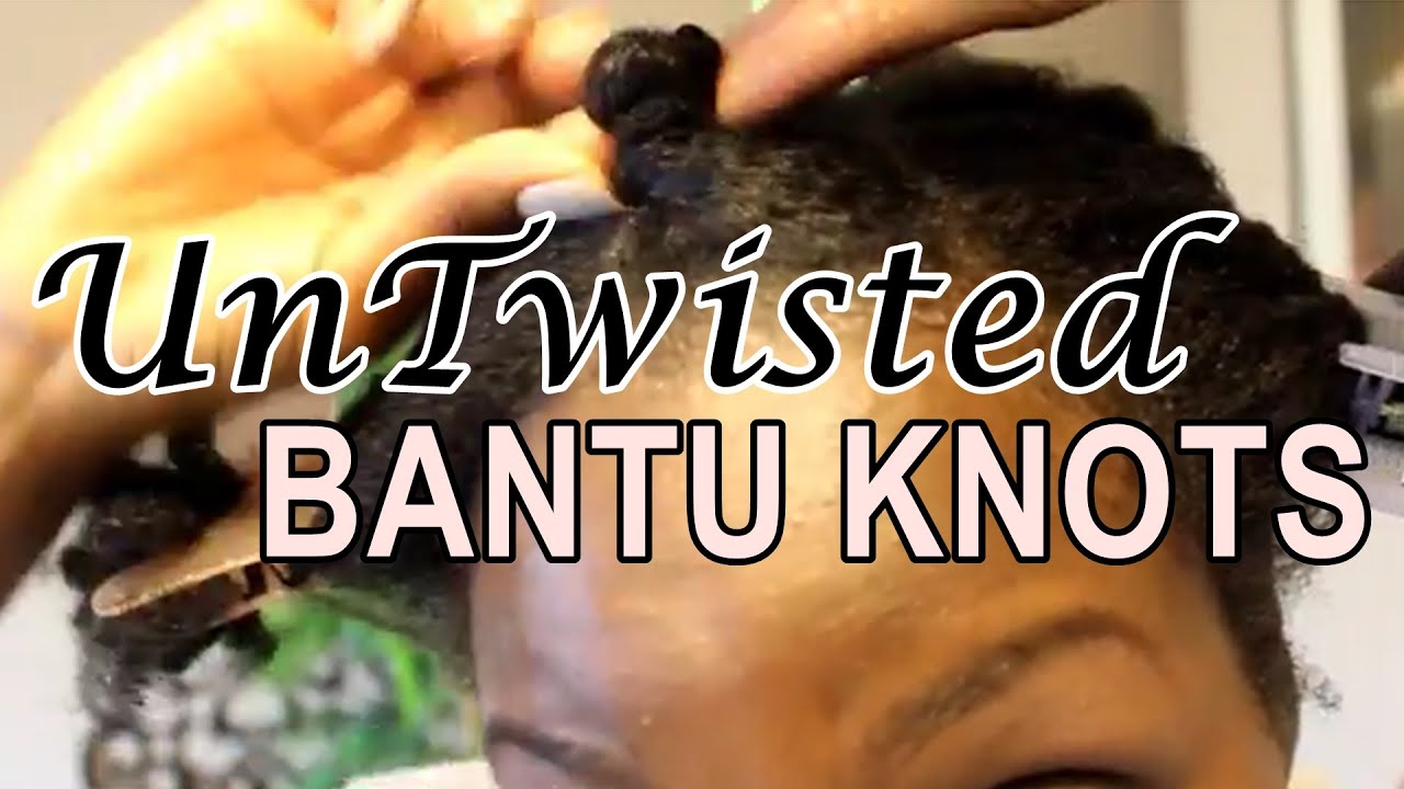 How to do Untwisted Bantu Knots on Natural Hair - YouTube