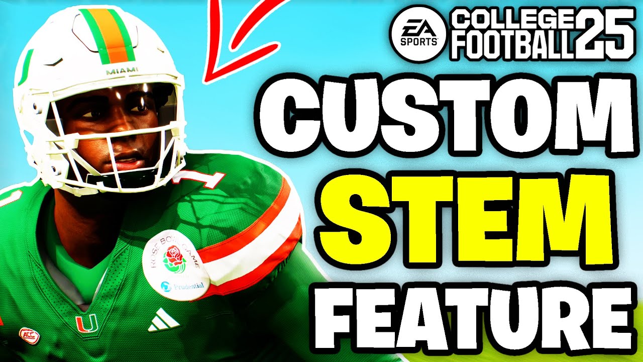 HOW TO USE THE CUSTOM STEM FEATURE IN EA COLLEGE FOOTBALL 25! CUSTOM ...