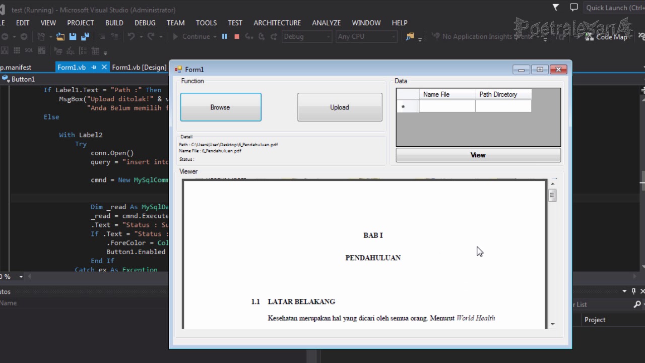 Insert Pdf to MySql using VB.net - ( Method Read Directory ) . - YouTube