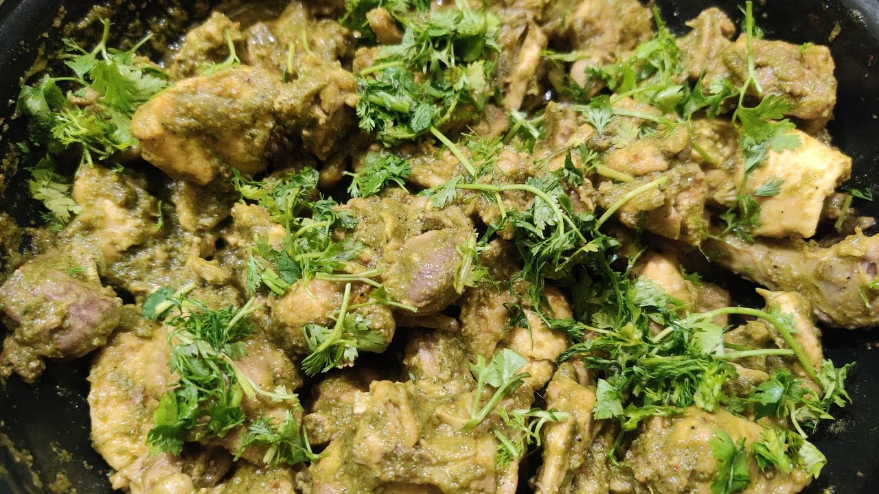 झणझणीत खर्डा चिकन|| spicy kharda chicken recipe|| by Pooja Marathi ...
