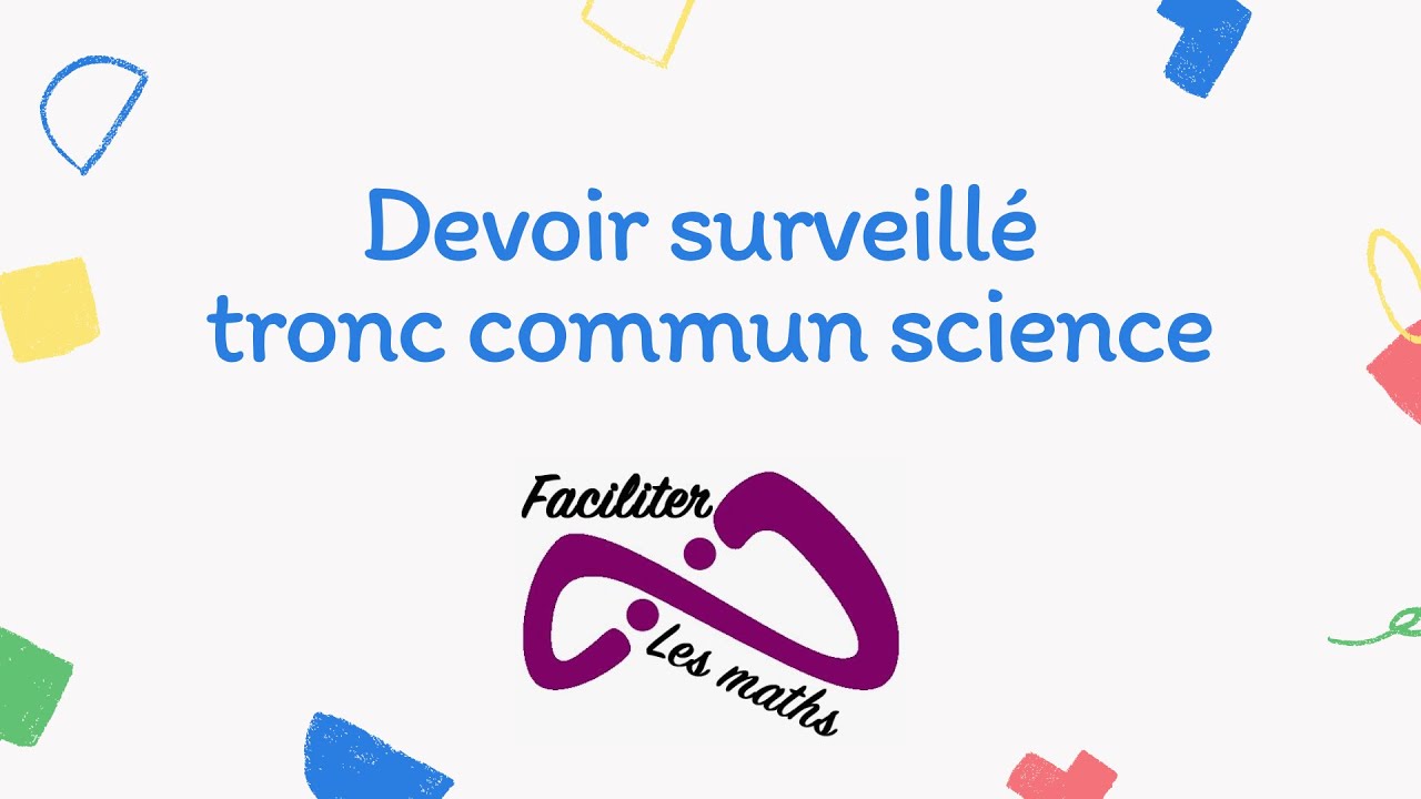 Devoir 1 math tronc commun semestre 1 - YouTube