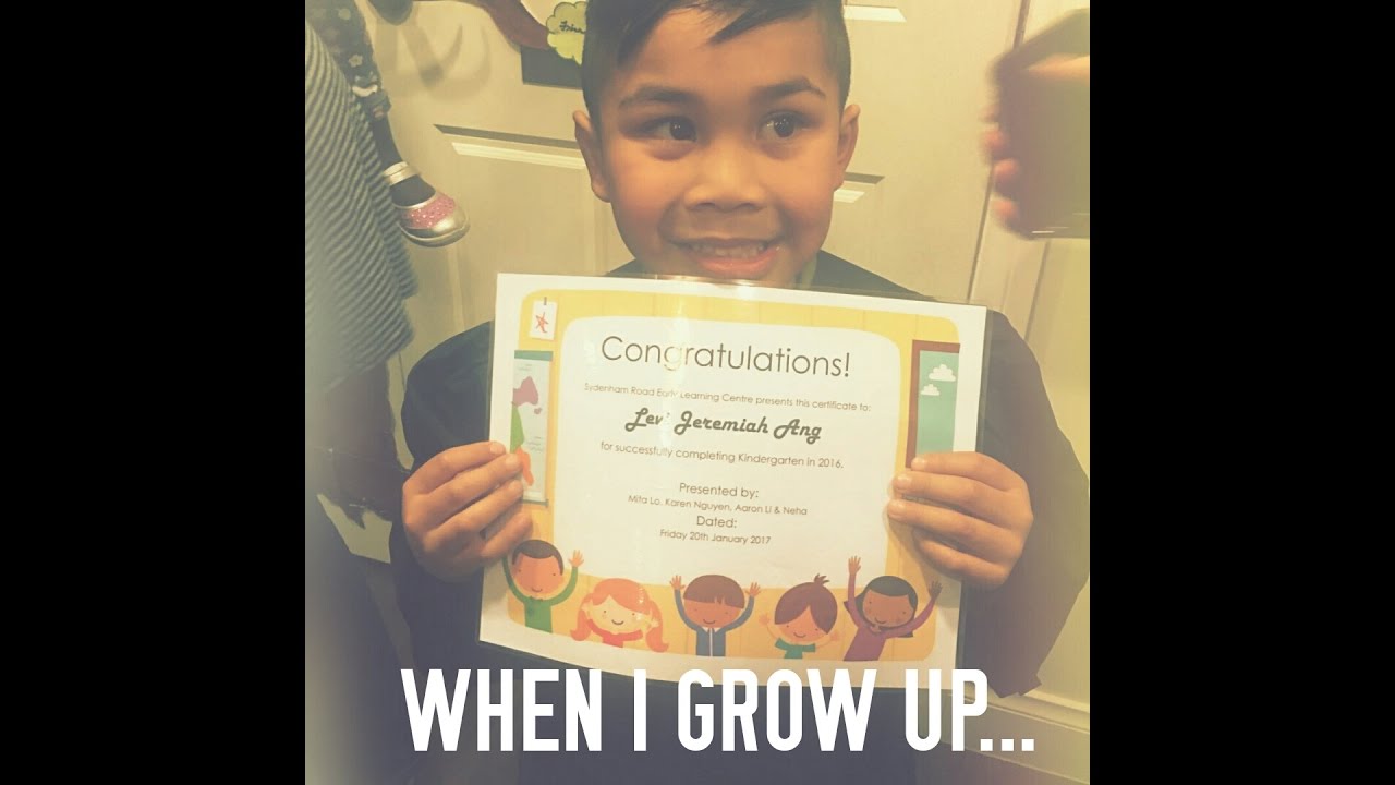 When I grow up (Levi's kinder graduation) - YouTube