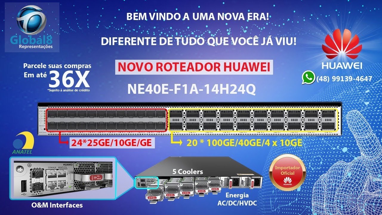 Roteador NE40E F1A Huawei - YouTube