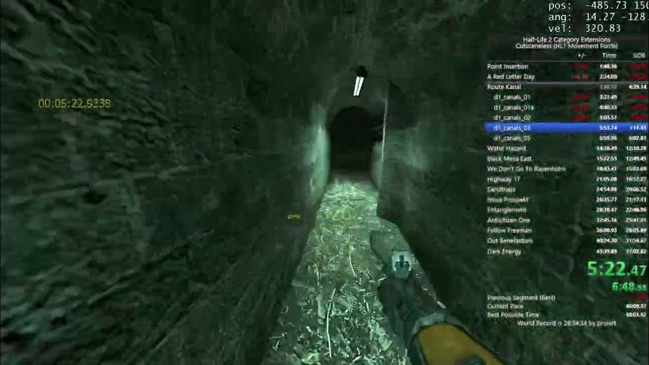 Half-Life 2 - Cutsceneless (HL1 Movement Fun%) - 44:53.770 (PB) - YouTube