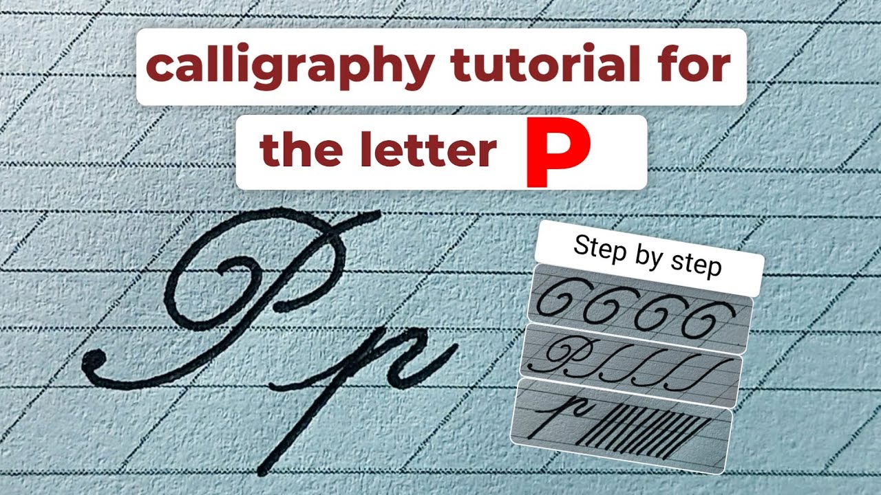 How to write the letter P in cursive with a pen - YouTube