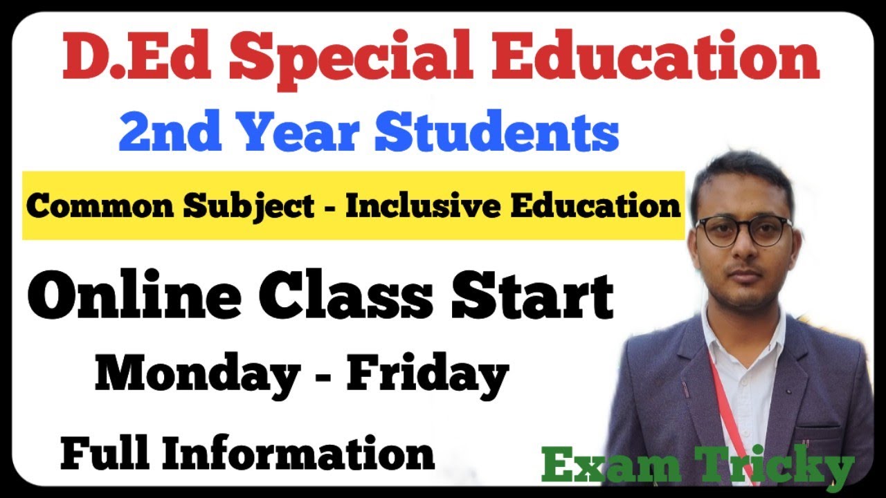 D.Ed Special Education (IDD/HI/VI) | Online Classes Start | Inclusive ...