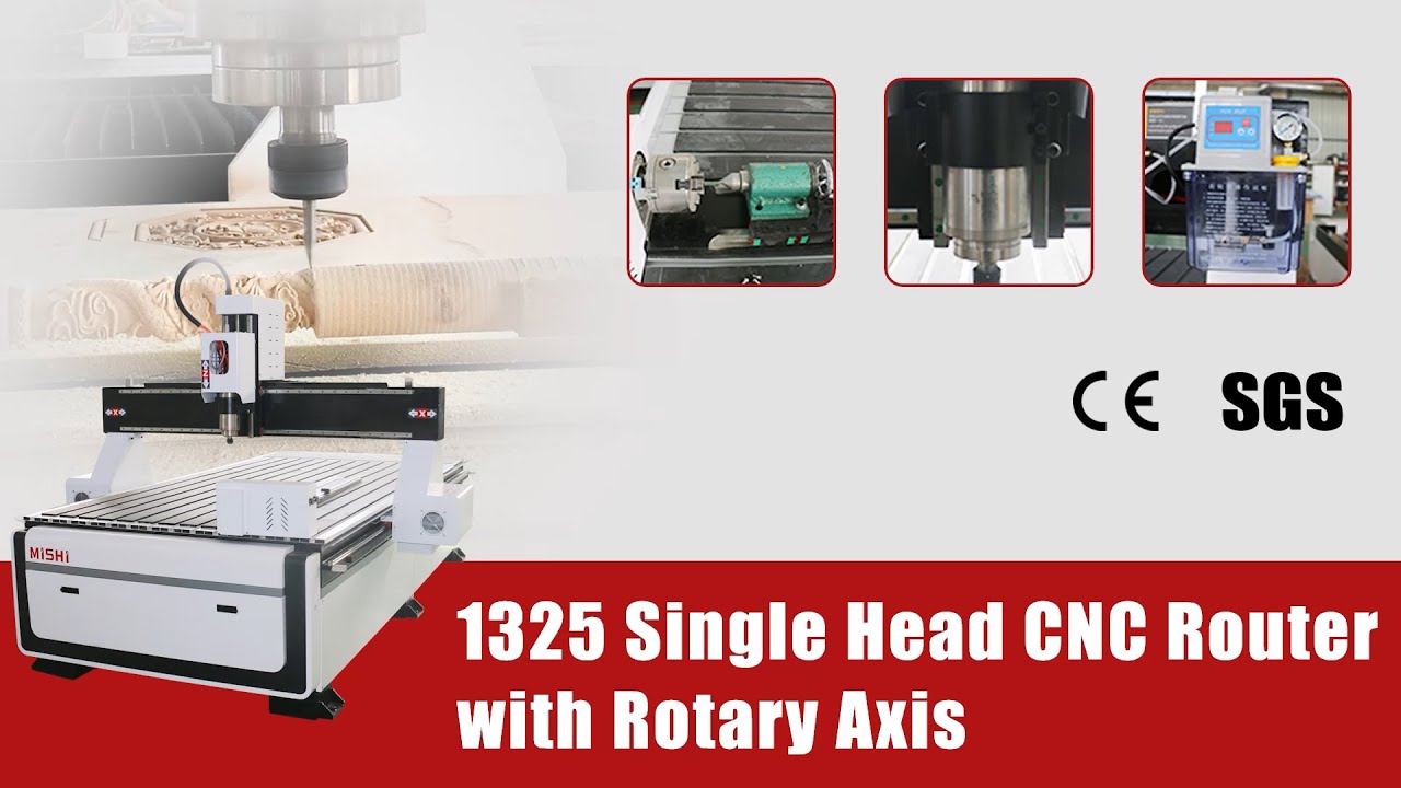MISHI Multi-Function 1325 2D 3D 4 Axis CNC Router With Rotary Axis On ...