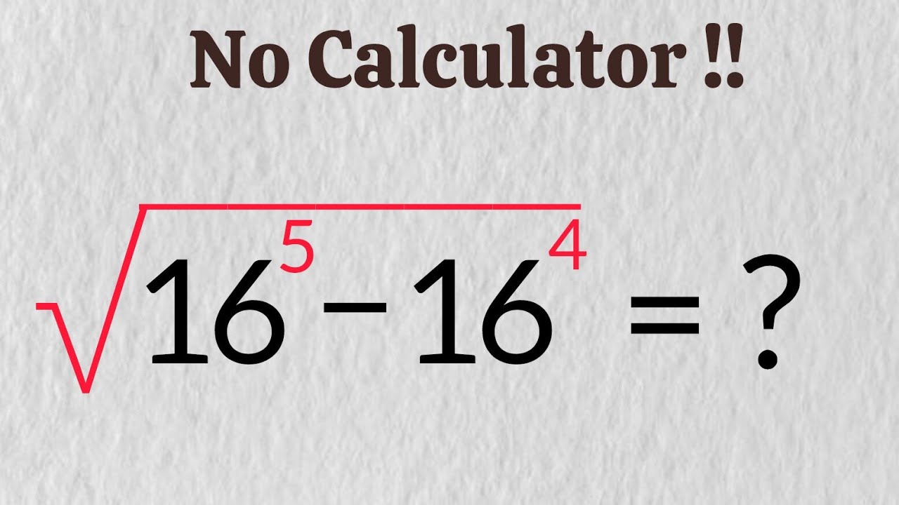 Nice Square Root Exponential Problem | Maths Olympiad | Maths Question - YouTube