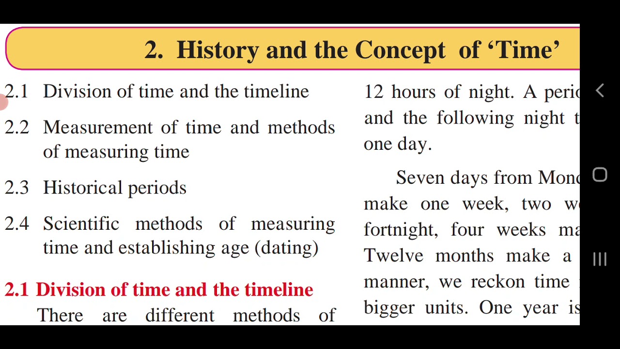 std 5 Evs II chapter 2 History and the concept of 'Time' (part 1) - YouTube