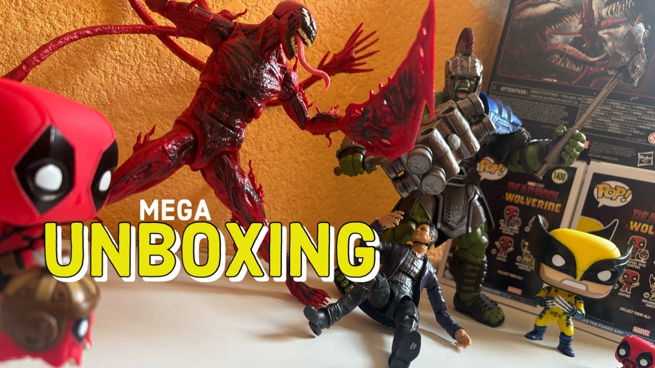 Mega Unboxing Marvel Legends Carnage y Hulk Deadpool y Wolverine Funko ...
