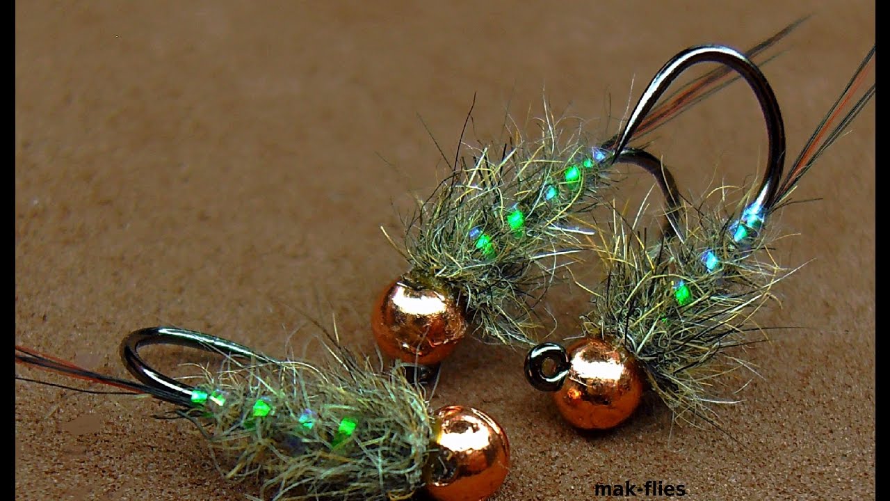 Fly Tying a Squirrel Hair Jig River Nymph by mak - YouTube