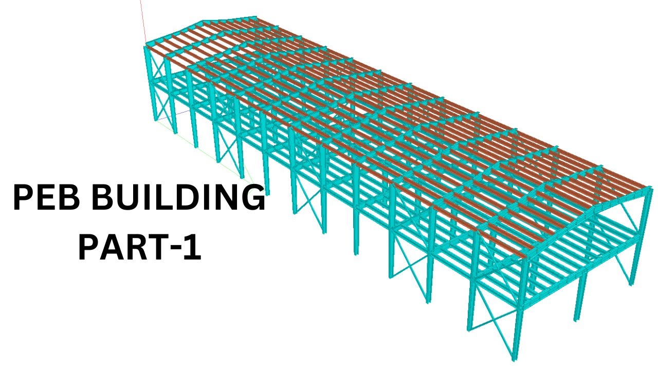 PART-1 COMPLETE PEB STEEL STRUCTURE DESIGN USING STAADPRO AND DRAWING ...