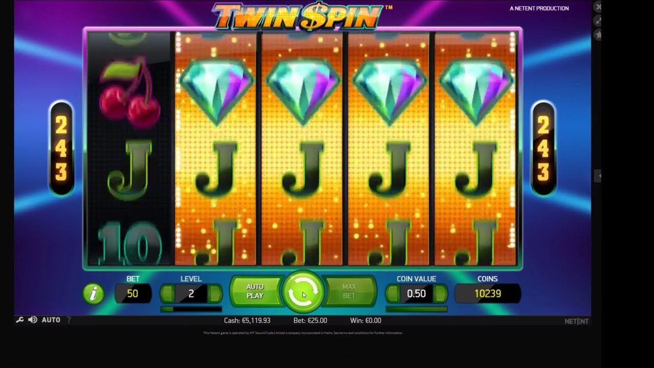 How to play Twin Spin - Watch how 4 rolls locked and 5 symbols win ...