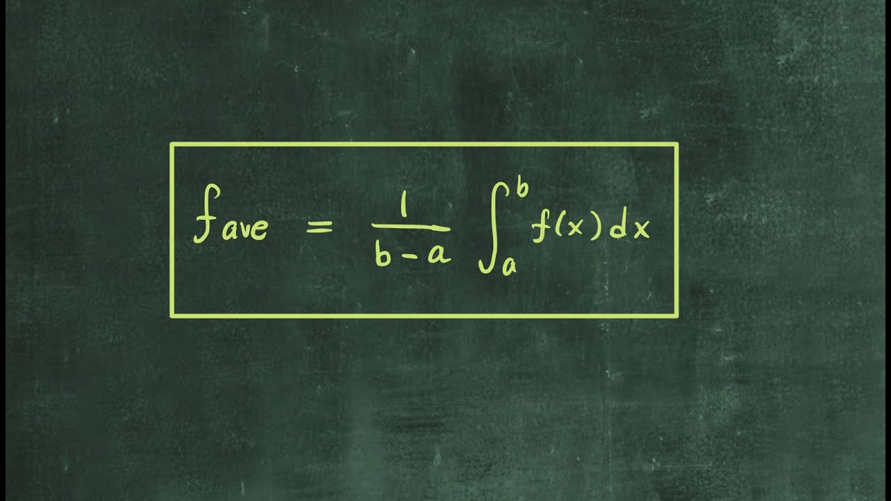 Average Value of A Function over a Given Interval | Definite Integral ...