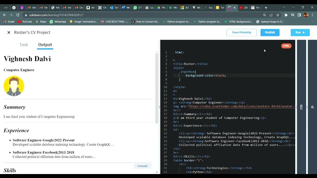 Blog Project: Contact Form + Code Repo |20.1 + 20.2|HTML Basics|SOLOLEARN Answer - YouTube