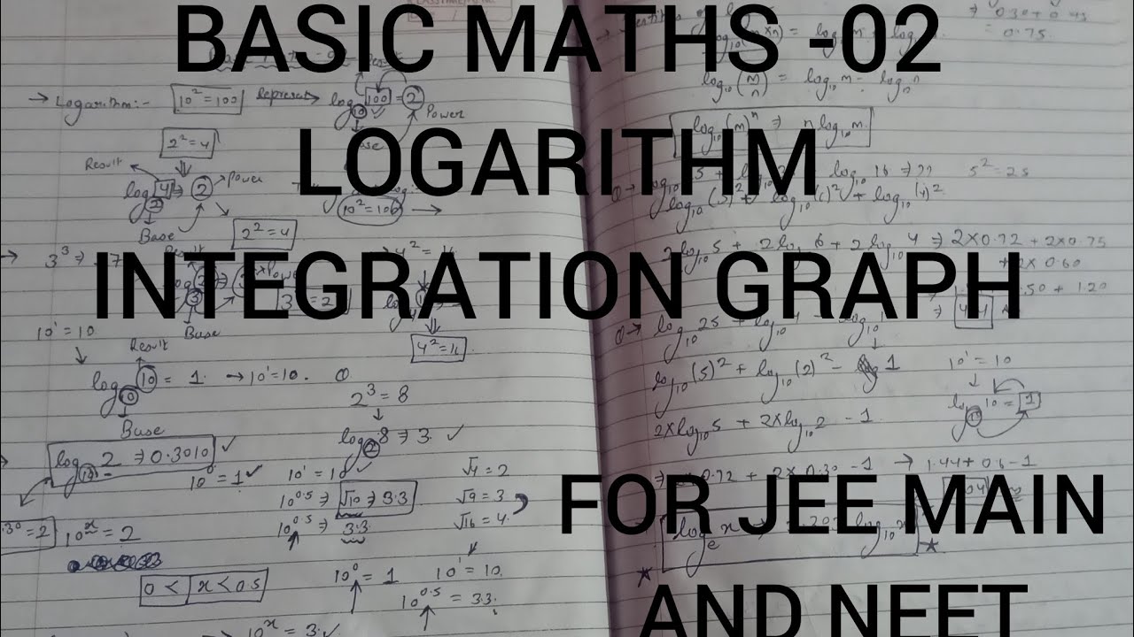 BASIC MATHS LECT-02 {LOGARITHM} {INTEGRATION} {GRAPH} #neet # ...
