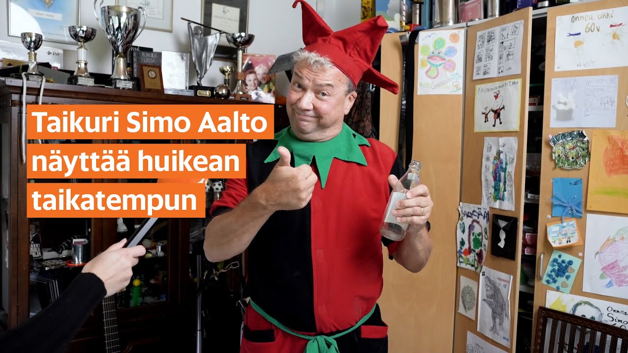 Taikuri Simo Aalto opettaa taikatempun: Leijuva kynä - YouTube