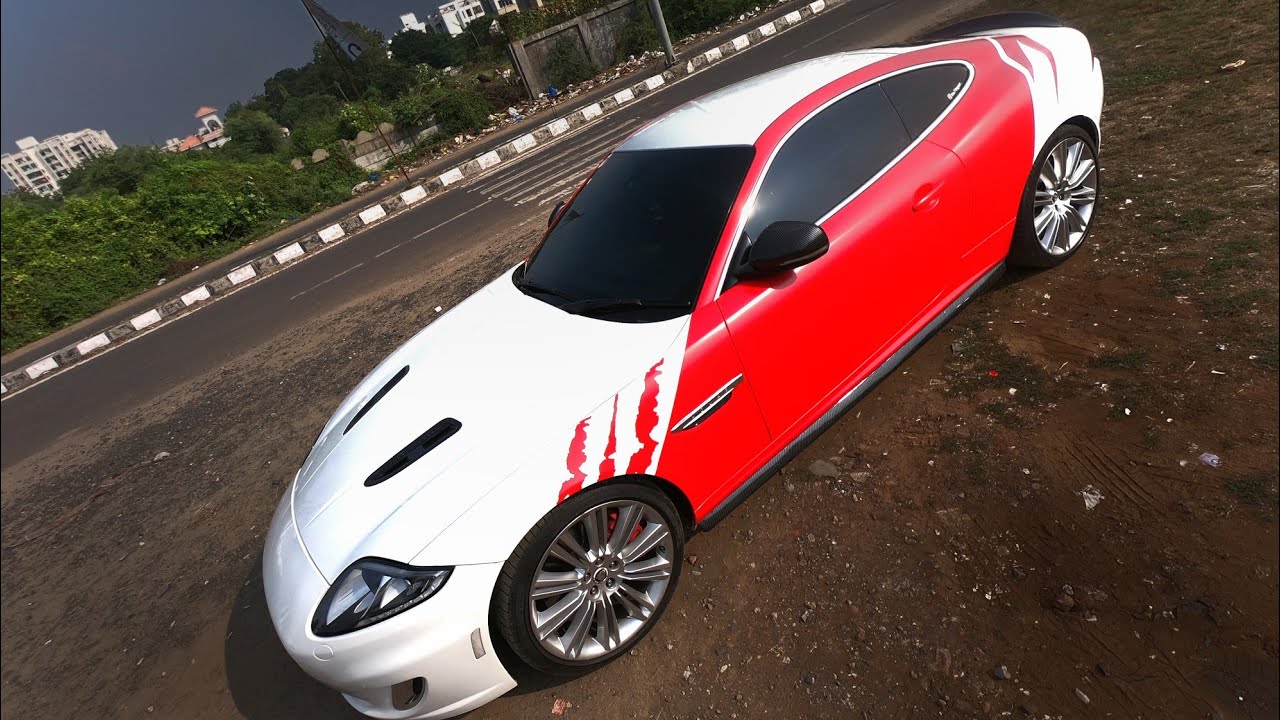 vinyl wrap. jaguar xkr custom wrap - YouTube