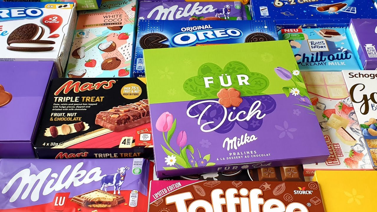 Mini Milka Chocolates For You Unwrapping - YouTube