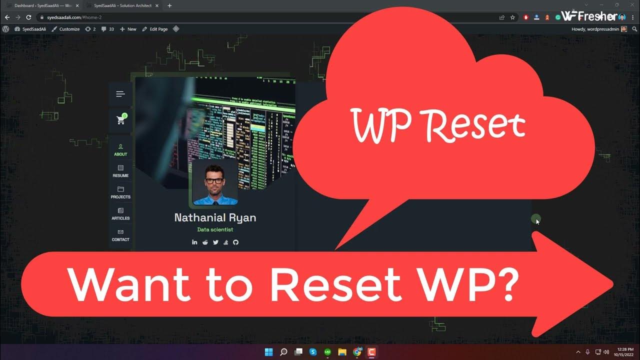 How to Reset WordPress Website | Back to The WordPress Default Installation - YouTube