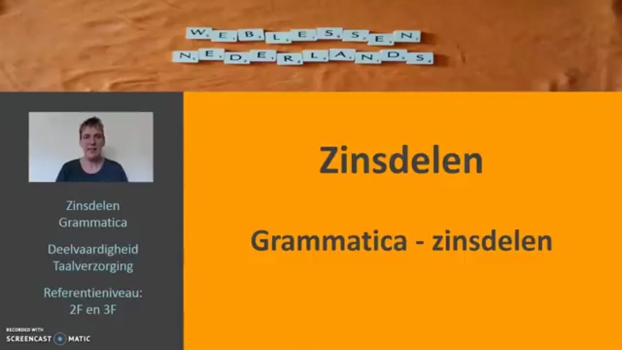 Zinsdelen Grammatica zinsdelen - YouTube