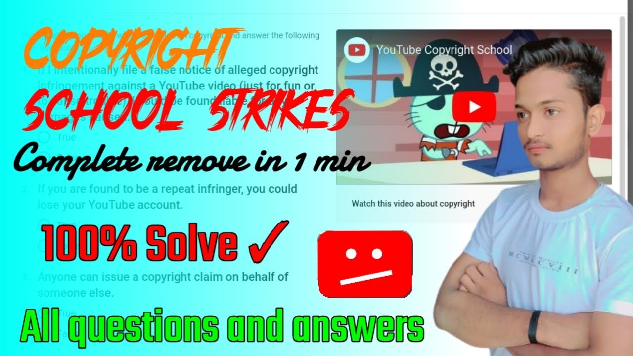 🔴Copyright school strikes remove in 1 min। all questions and answers 💯 ...