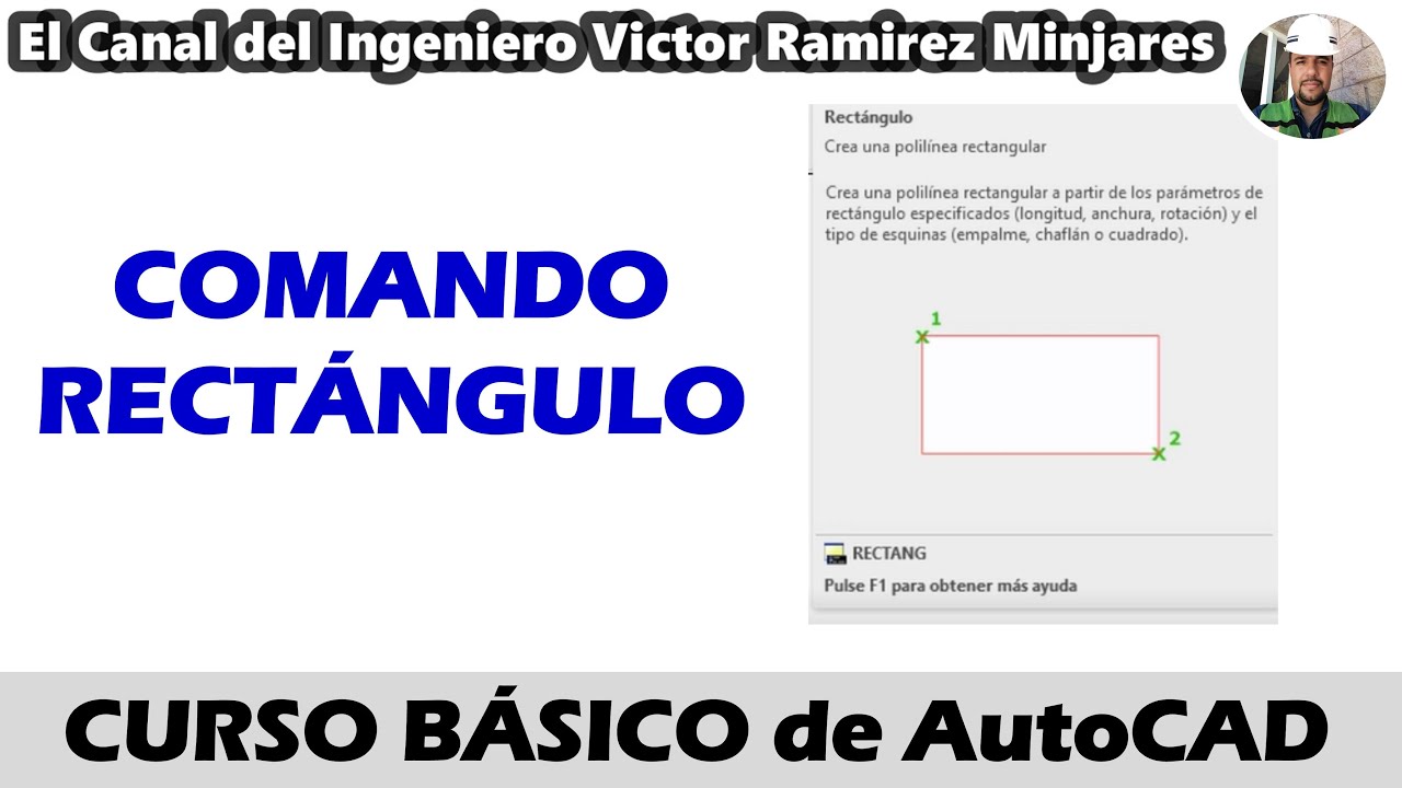 CÓMO TRAZAR UN RECTÁNGULO EN AUTOCAD ? Comando RECTÁNGULO * - YouTube