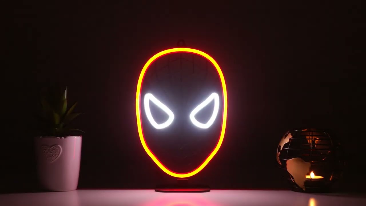 Spiderman Head LED Neon Sign - YouTube