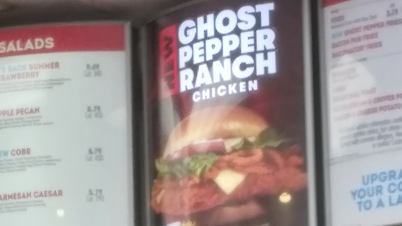 Wendy's ghost pepper ranch spicy chicken sandwich - YouTube