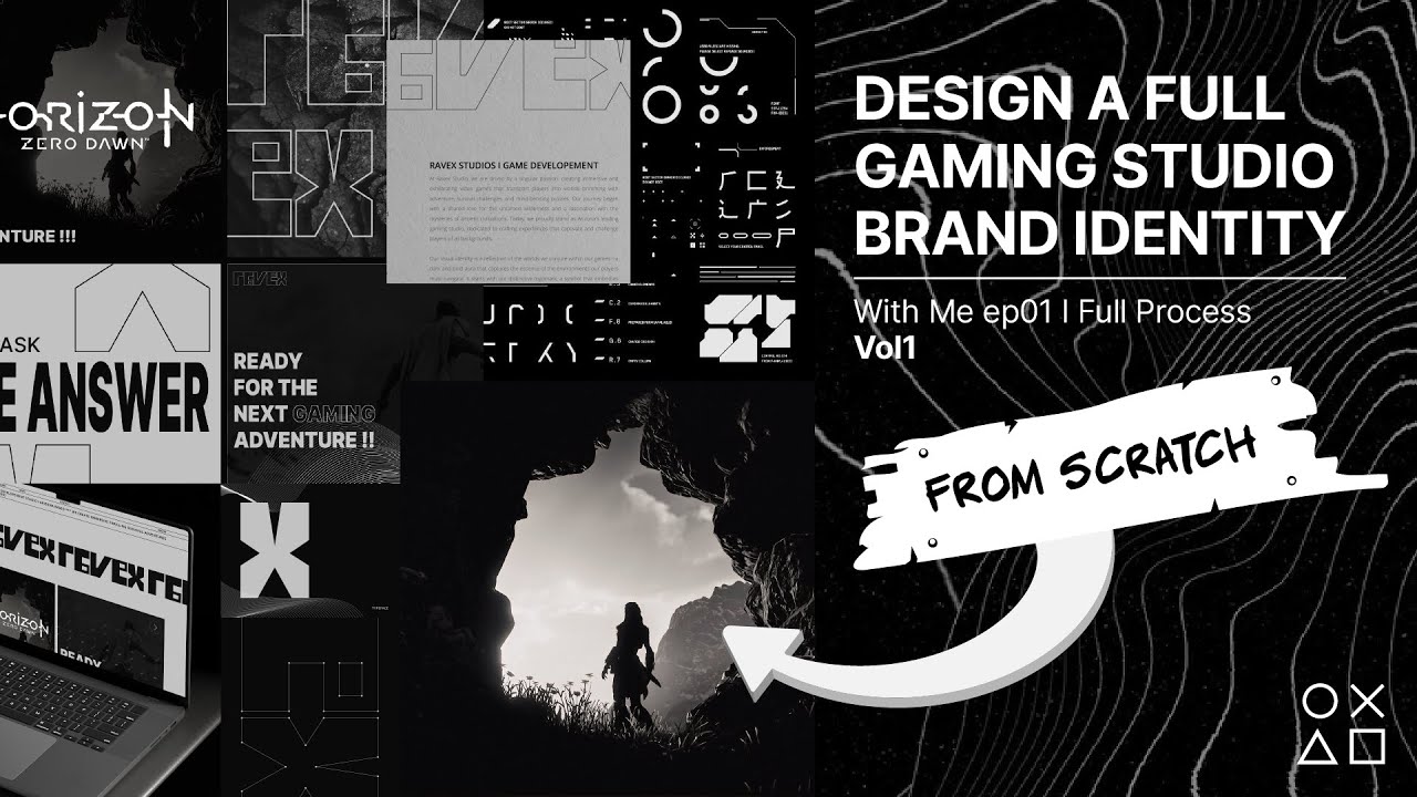 FULL BRAND IDENTITY DESIGN for a Fictional Gaming Studio 🎮🕹️ | Step-by ...