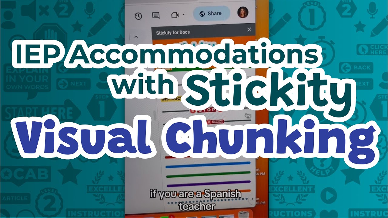IEP Accommodations with Stickity: Easy Visual Chunking - YouTube
