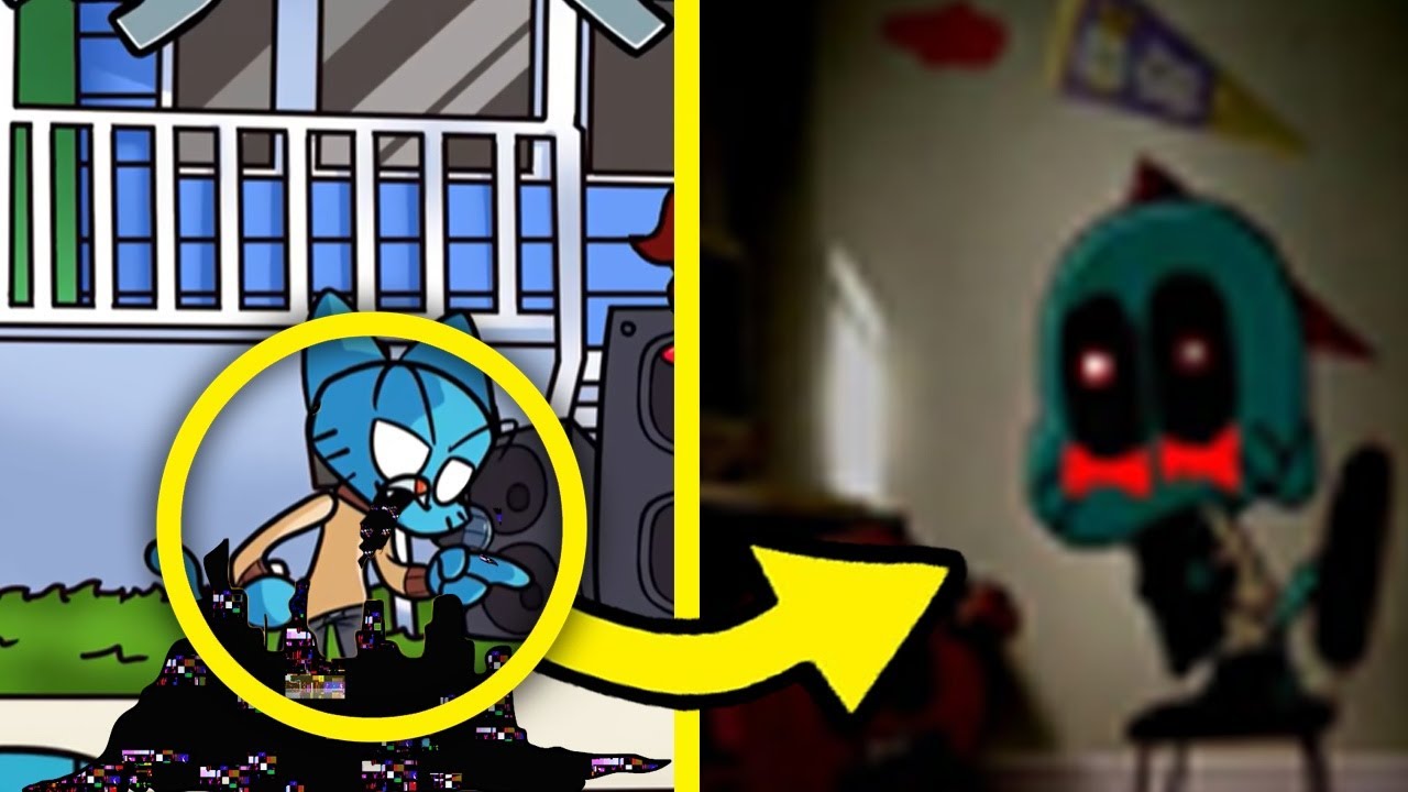 References in FNF Gumball World | Corrupted Gumball | Gumball.exe ...