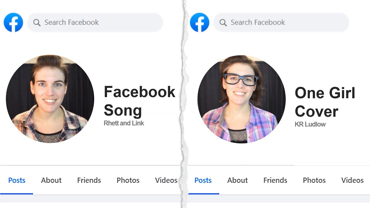 Facebook Song (Rhett and Link) - One Girl Cover - YouTube