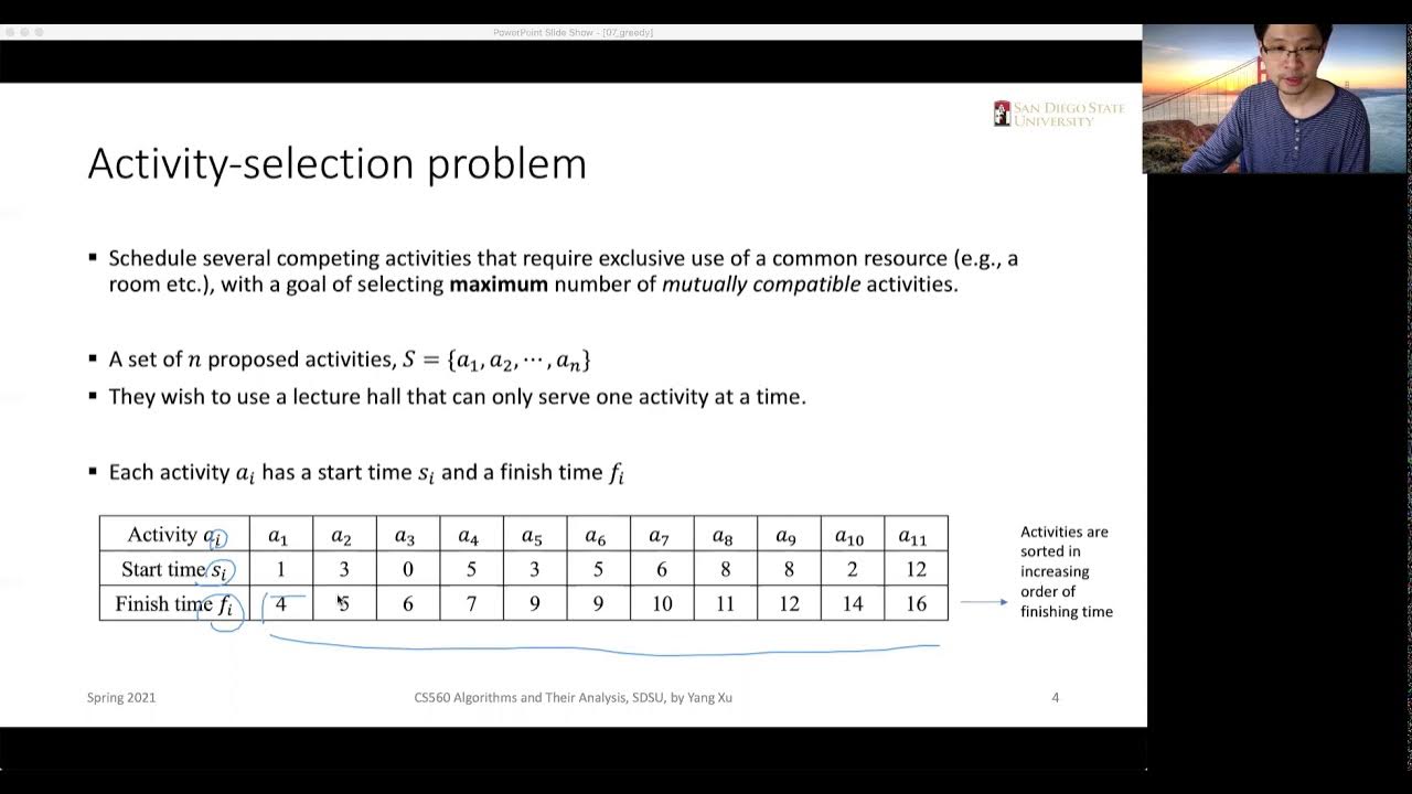 Greedy algorithms (part 1): Activity selection problem - YouTube