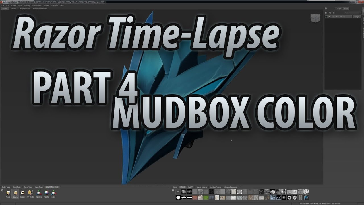 Razor Helm Time-lapse Part 4, Mudbox Color - YouTube