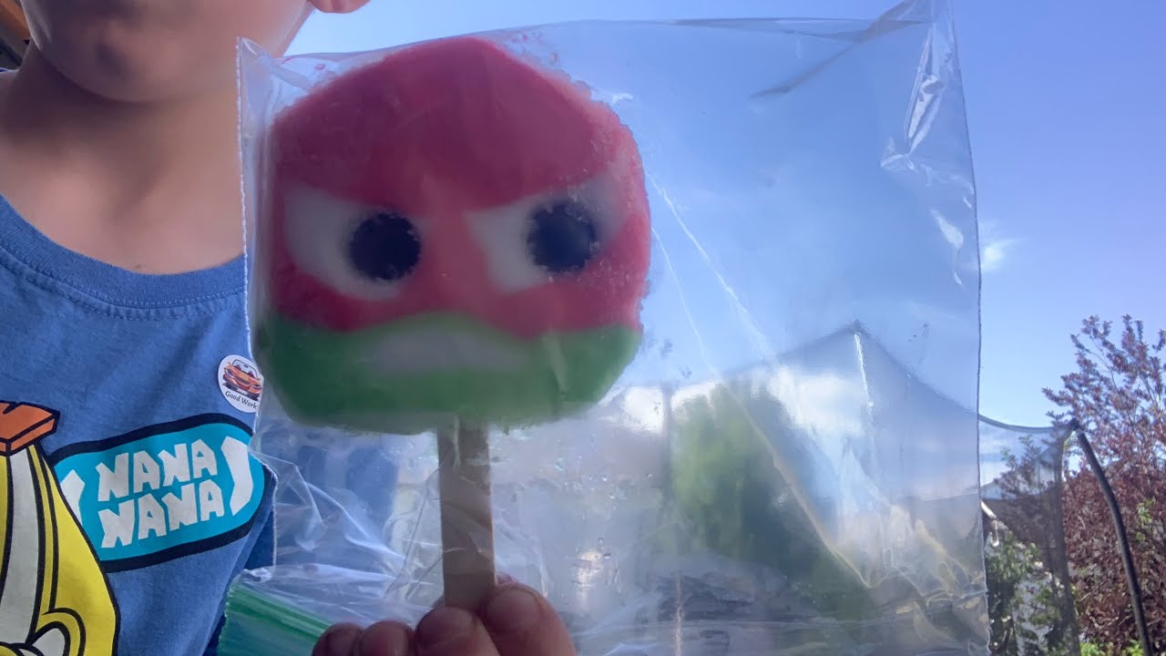 Opening ninja turtle Popsicles Watch till the end to see if there ...