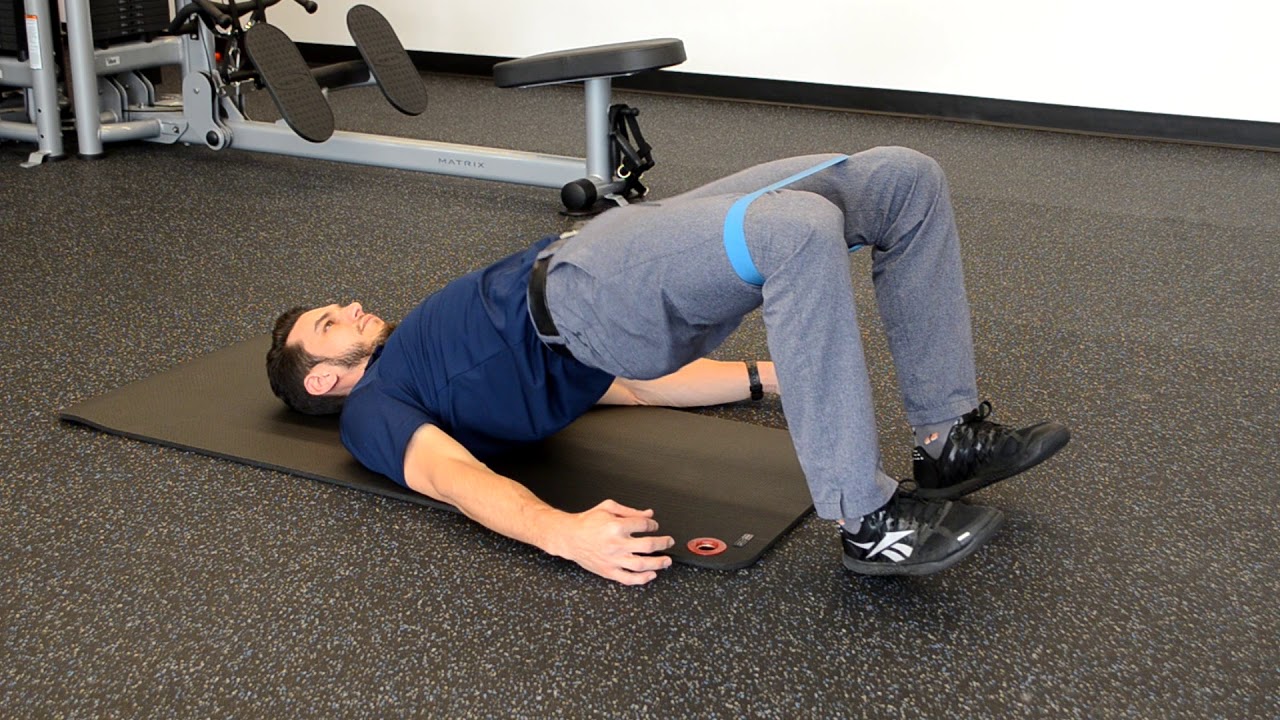 Banded Hip Bridge - Exercise Demo - YouTube